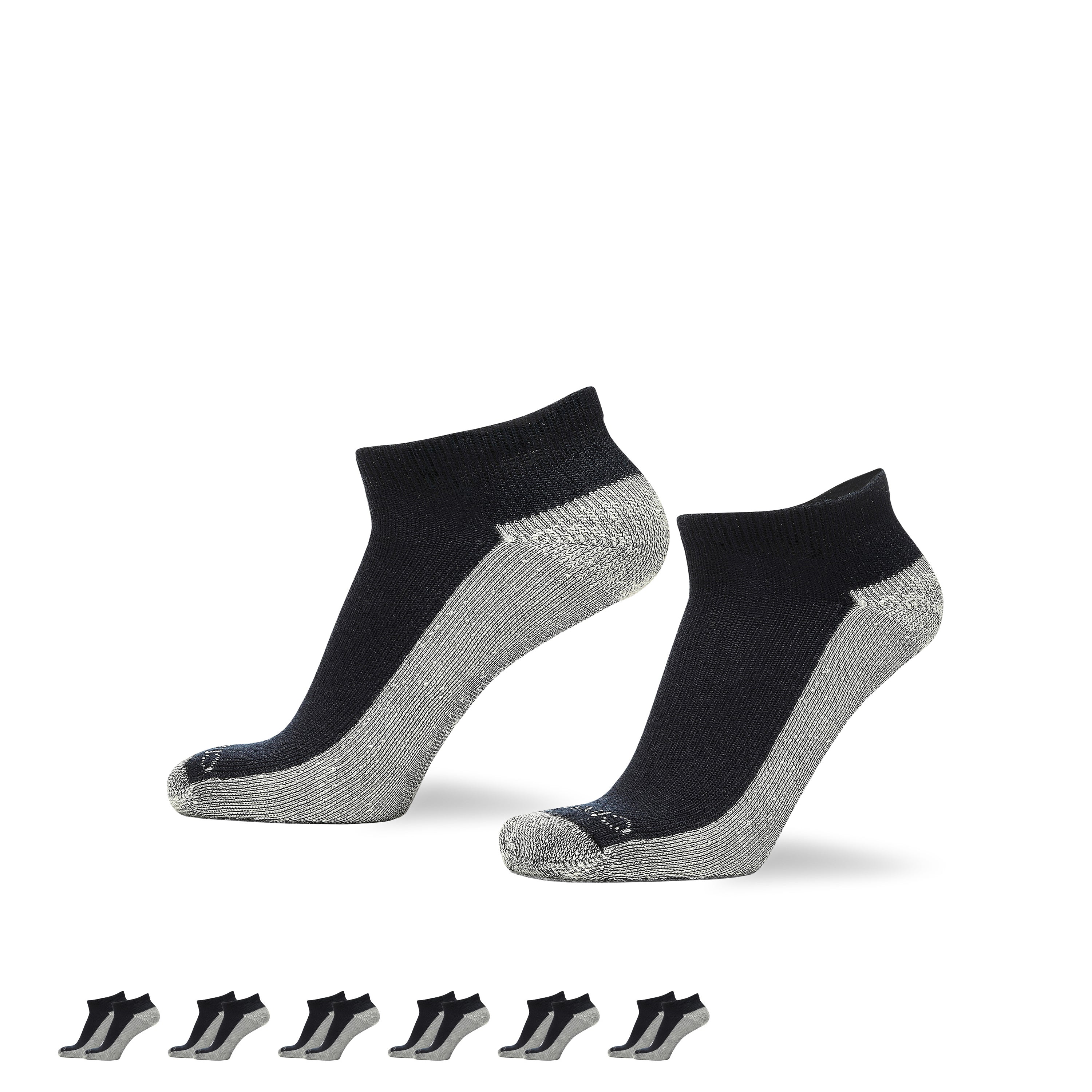All-Day Light Diabetic Low Cut Socks 6-pack - Navy Show-Safety / Extra ...